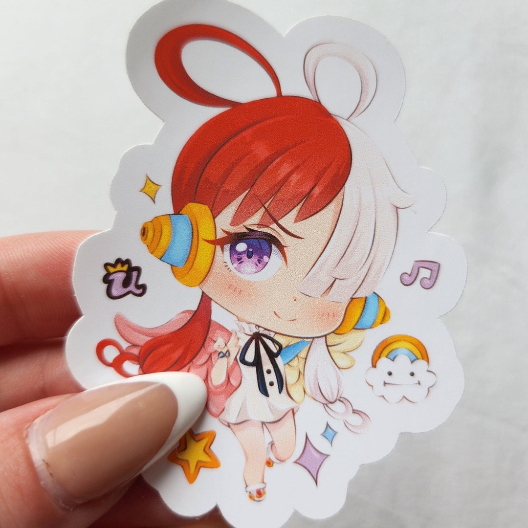Uta One Piece Film Red Matte Vinyl Sticker Kawaii Anime Fanart Decal - Etsy
