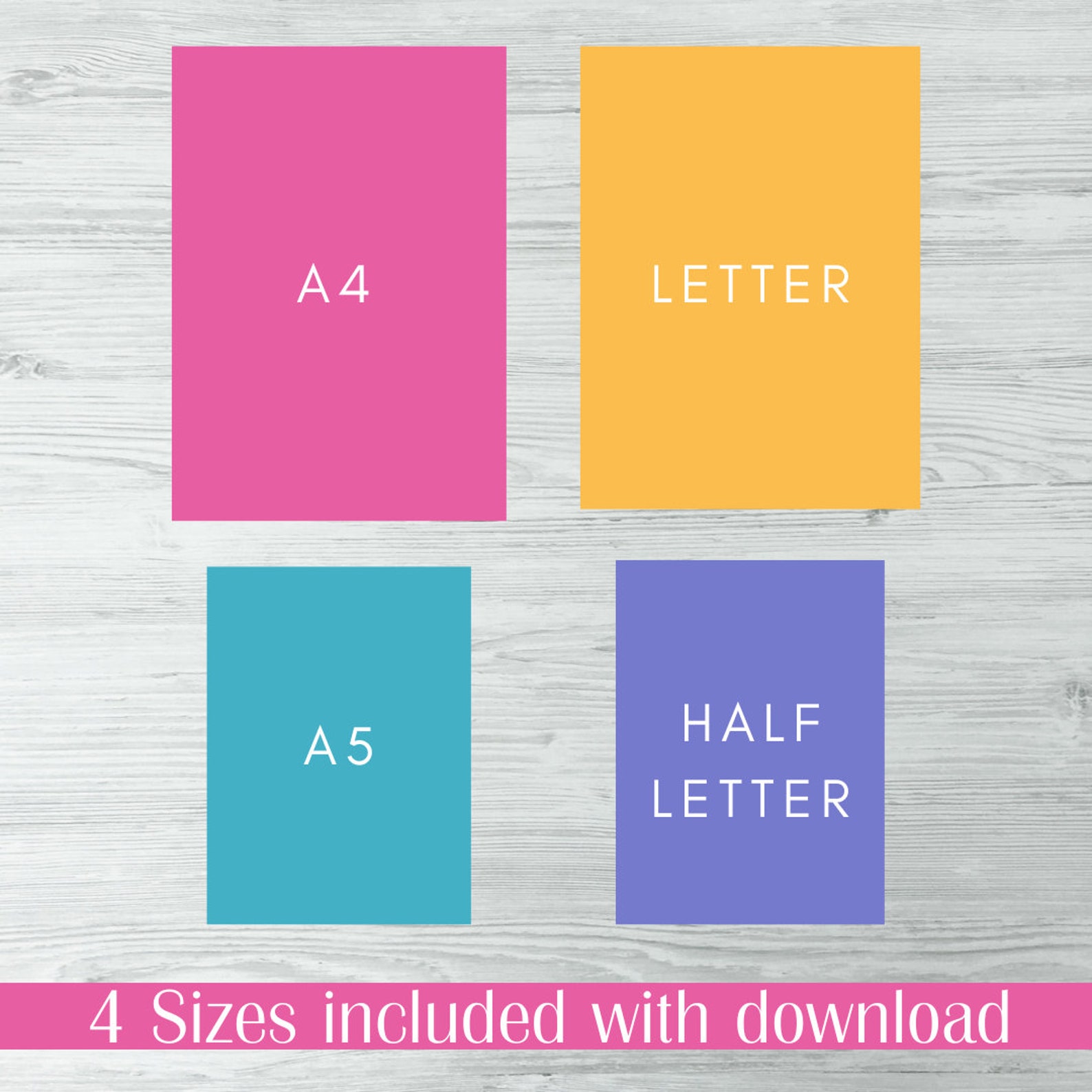 Colorful Printable Calendar: A4, A5, Letter Sizes (digital Download) - Etsy