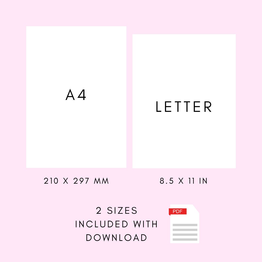 Editable Year at A Glance Calendar, Canva Template and Printable ...