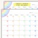 Printable Calendar Pastel Rainbow Blank, A5, Letter, PDF, Rainbow ...