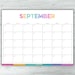 Colorful Printable Calendar: A4, A5, Letter Sizes (digital Download) - Etsy
