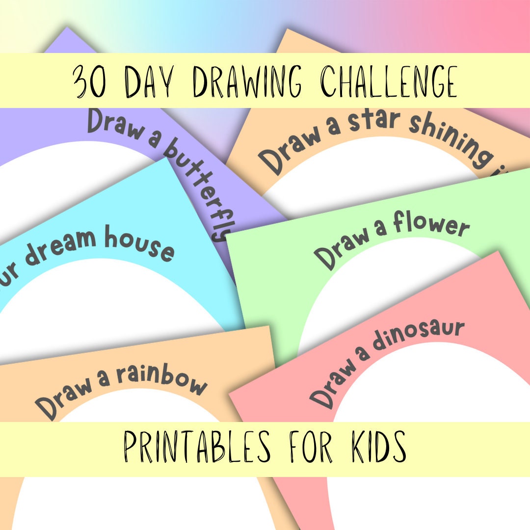 Drawing Challenge Printable, Daycare Printable, Creative Activities for ...