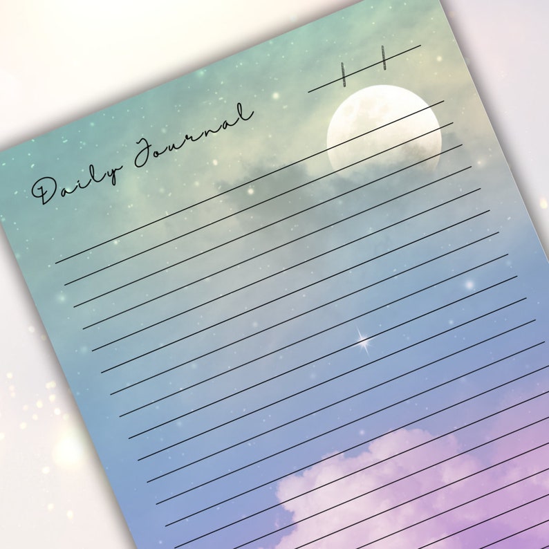 Printable Stationery, Colorful Galaxy Note Paper, A5, Half Letter, PDF ...