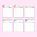 Rainbow Calendar Canva Template 2024-2025, Printable Portrait Calendar ...