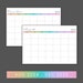 Colorful Calendar, Printable Rainbow Planner Template, Editable, A4 ...