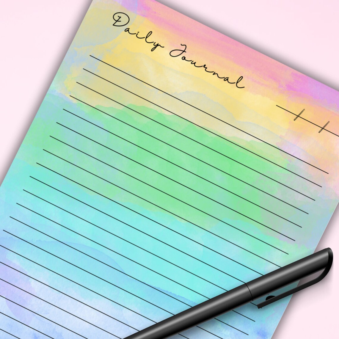 Rainbow Journal Paper: A5, Half Letter, Vibrant Note Pages (digital ...