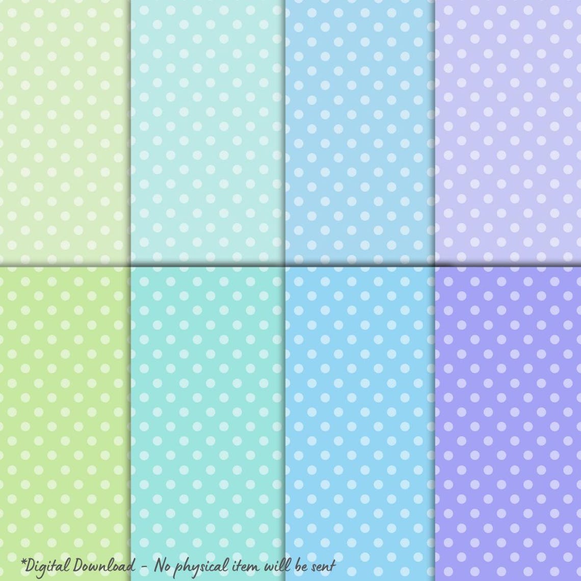 Pastel Polka Dot Paper Pack: 12x12 Scrapbook Backgrounds (digital ...