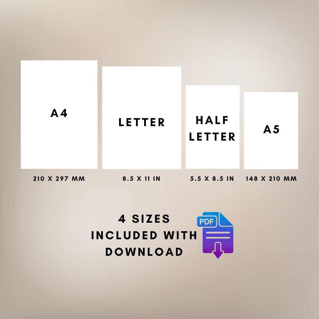 February 2024 Printable Calendar, Simple Minimalist Monthly Template, Letter, A4, A5, PDF ...