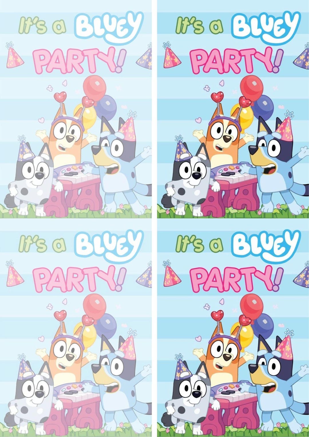 Mini Bluey Birthday Coloring Book – Party Favor Activity for Kids ...