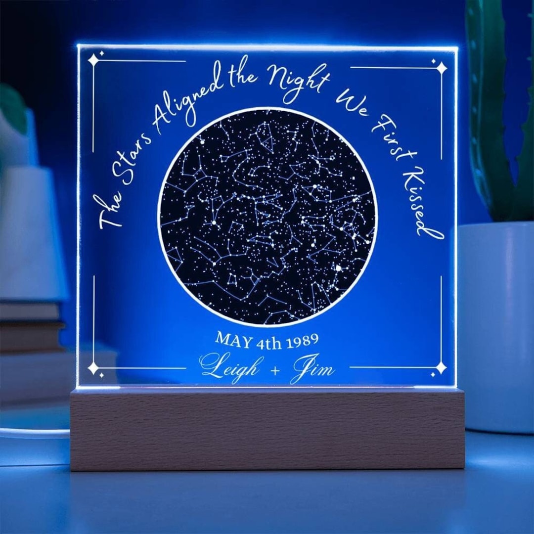 Personalized Star Map on Acrylic Plaque With Name and Date - Etsy