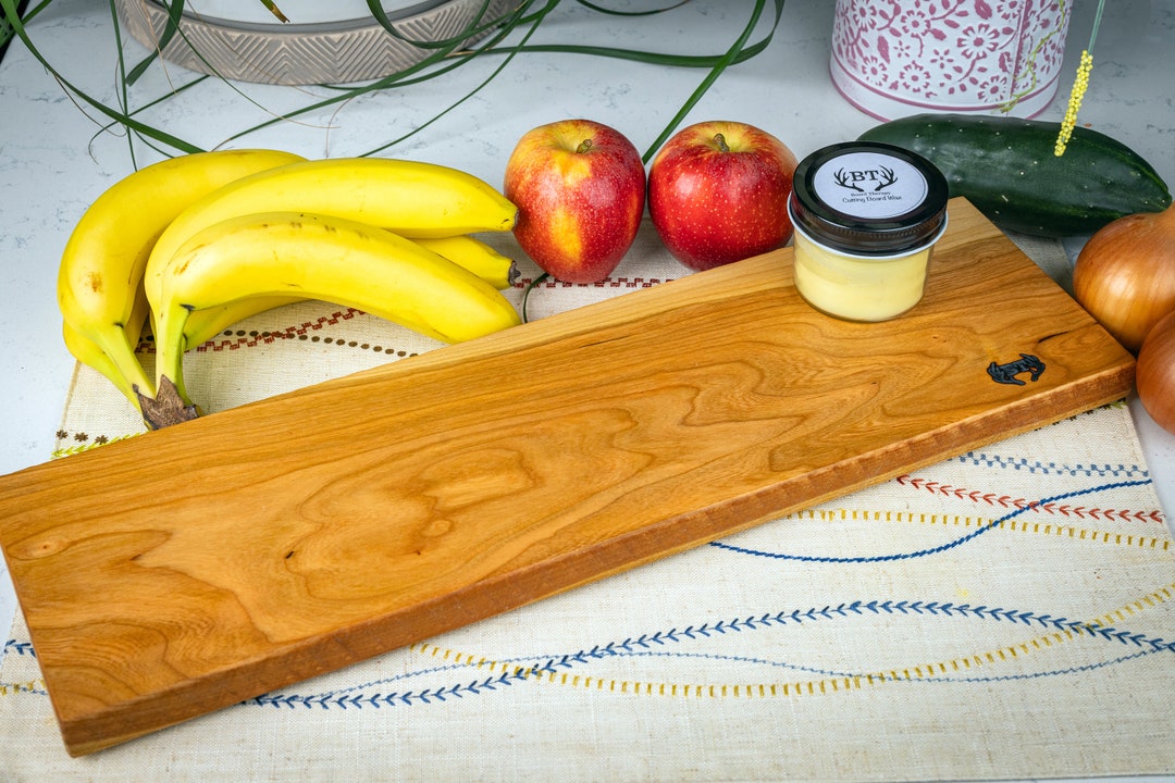 Cherry Wooden Charcuterie Board | Centerpiece | All Natural Wood Grain ...