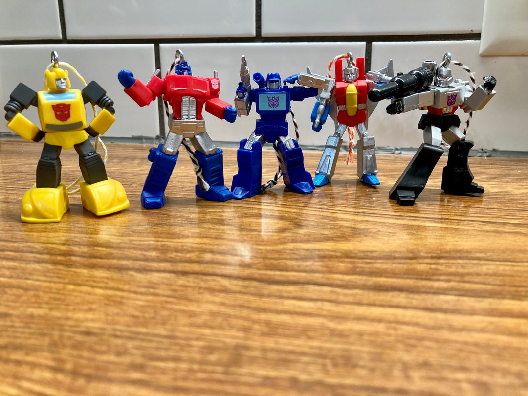 Transformers and GI Joe Christmas Ornaments, Keychains & Backpack Clip ...