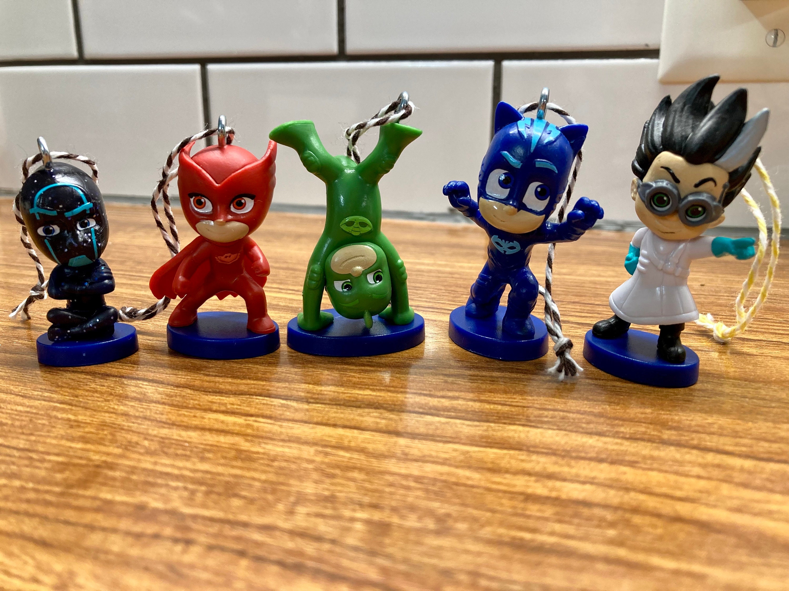 Disney PJ Masks Christmas Ornaments, Keychains & Backpack Clip | 2 Inch ...