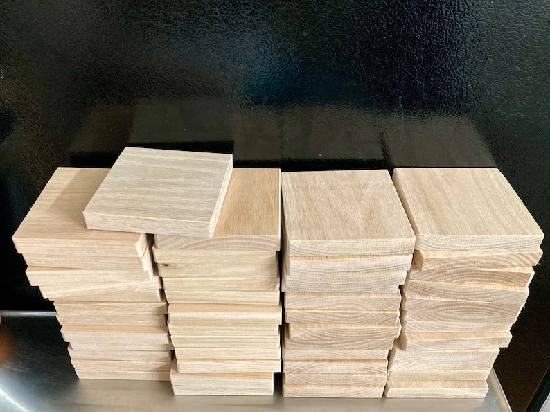 Oak Wooden Coaster Blanks | Crafting | Party Decor | All Natural Wood ...