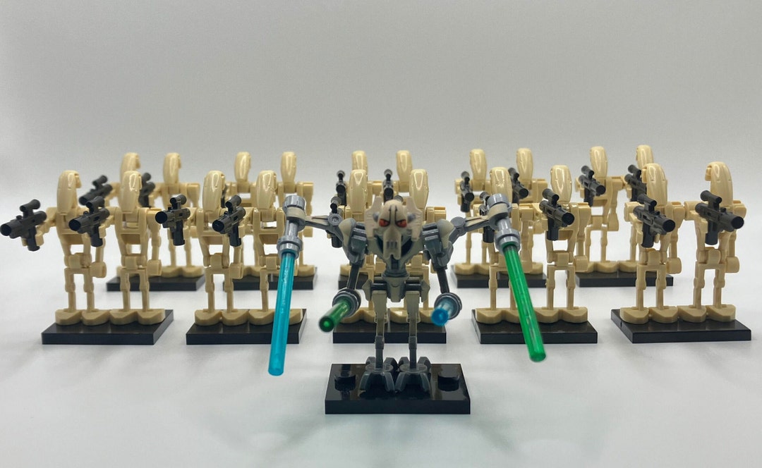 Star Wars General Grievous Tan With Droid Army Lot of Ten Super Battle ...