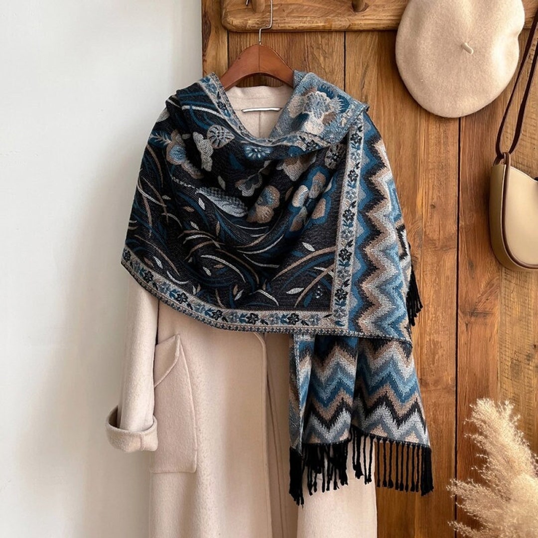 Écharpe rouge de style ethnique châle de protection solaire - Etsy Canada