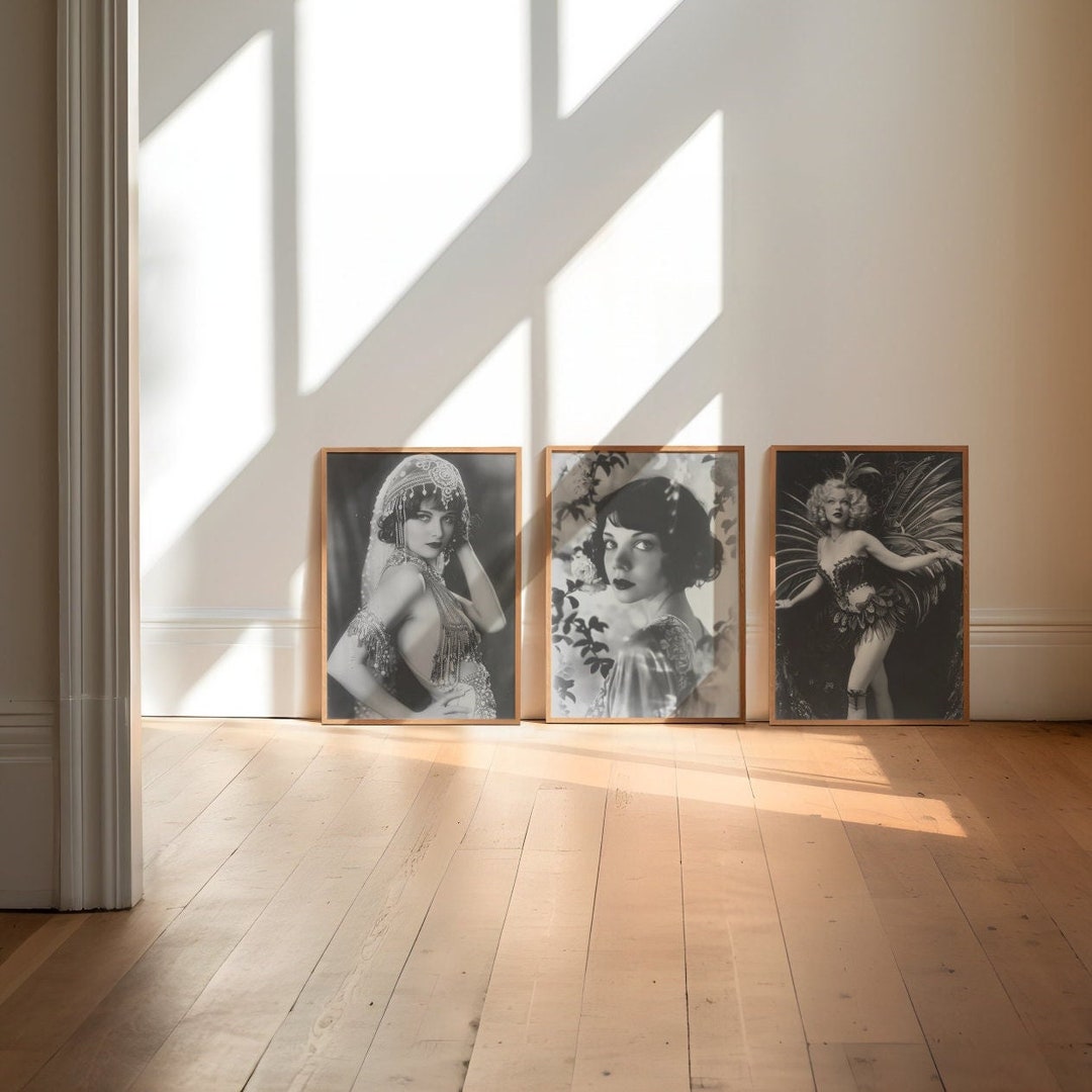 Art Deco Gallery Wall Set, Flapper Girl Lady Art Prints, Vintage 1920s ...