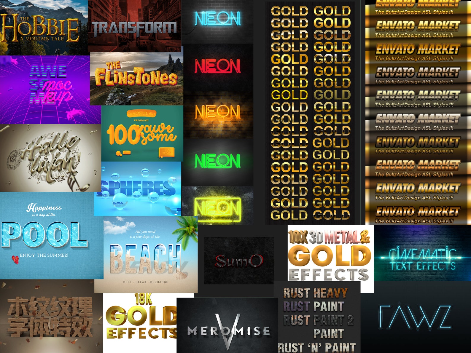 Ultimate Photoshop Text Effects Bundle: 1000 Editable Psds for Luxury ...
