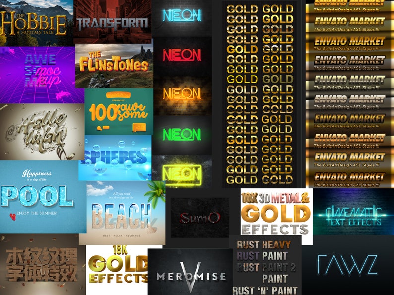 Ultimate Photoshop Text Effects Bundle: 1000+ Editable Psds for Luxury ...