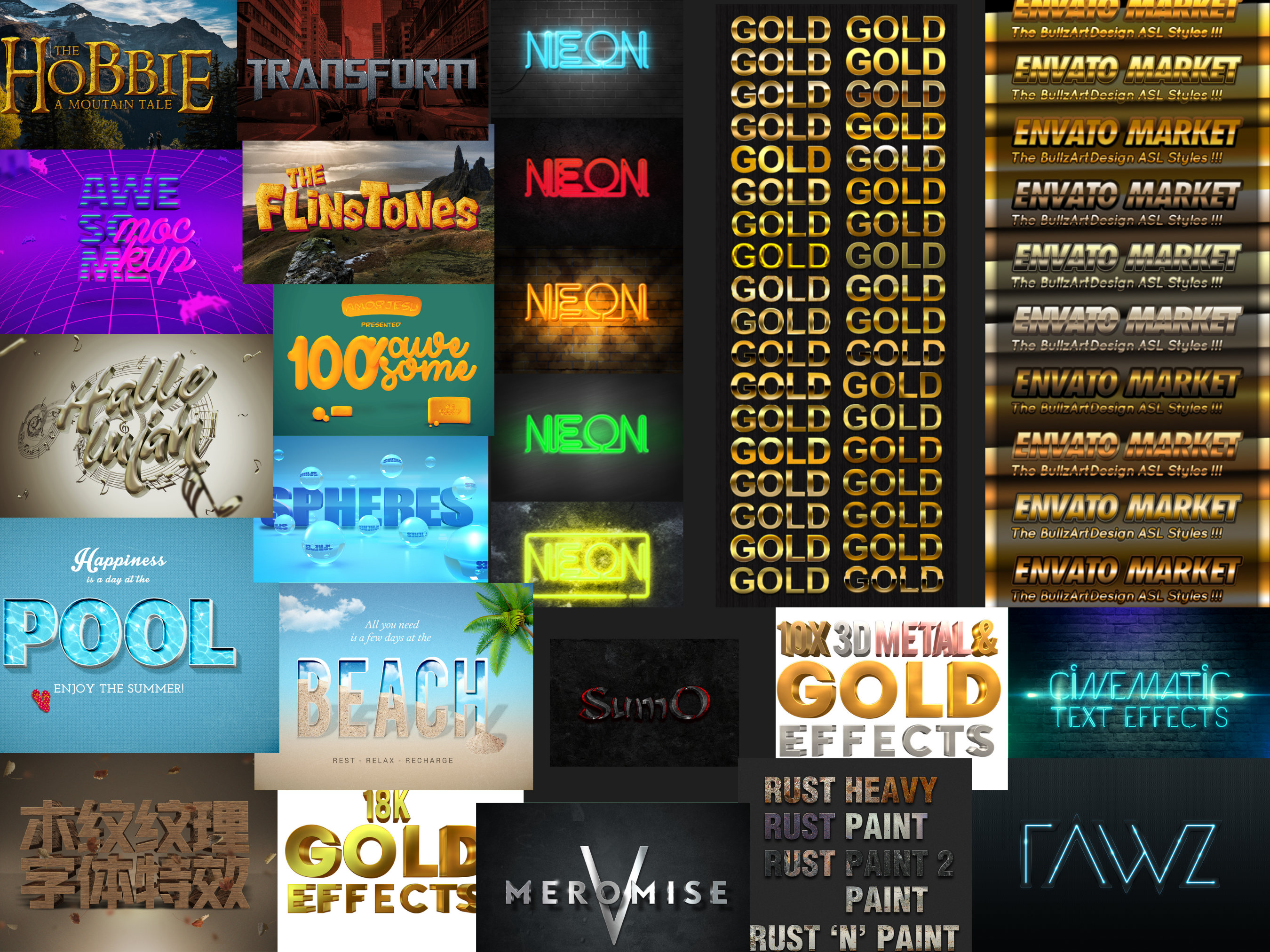 Ultimate Photoshop Text Effects Bundle: 1000+ Editable Psds for Luxury ...