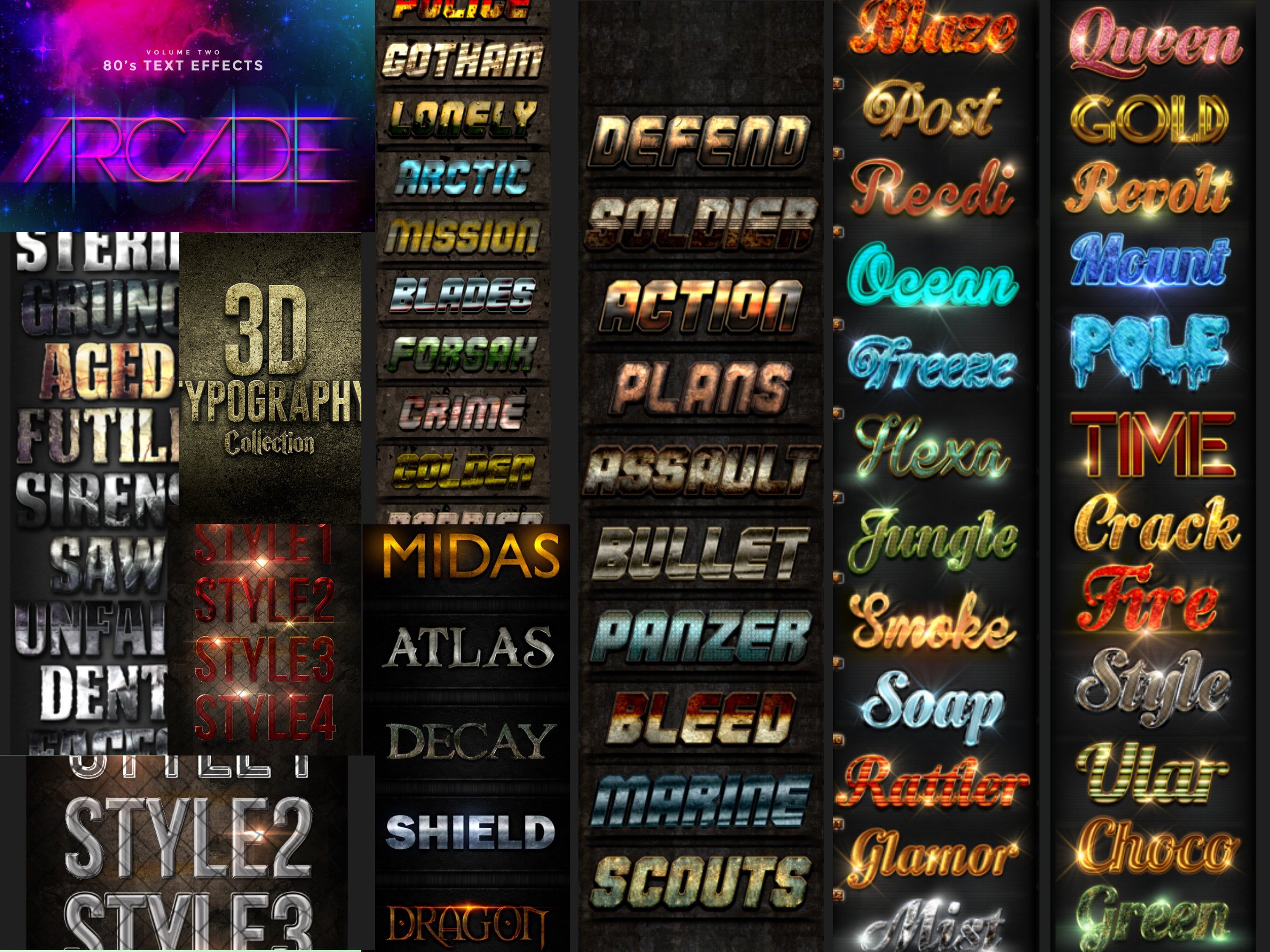 Ultimate Photoshop Text Effects Bundle: 1000+ Editable Psds for Luxury ...