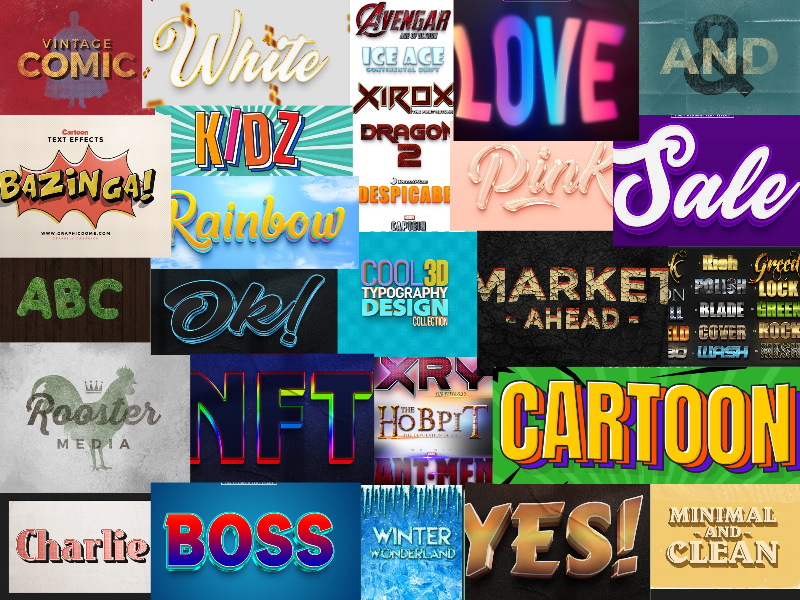 Ultimate Photoshop Text Effects Bundle: 1000+ Editable Psds for Luxury ...