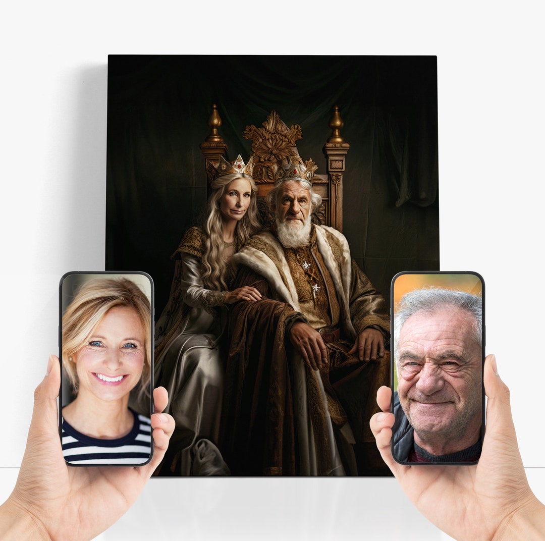 Custom Royal Couple Portrait From Picture, Custom Royal Family Portrait ...