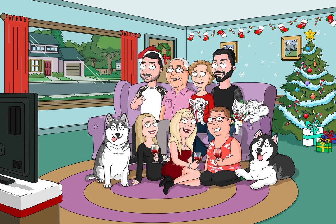 Custom Family Guy Portrait - Turn Your Photos Into an Iconic Character ...