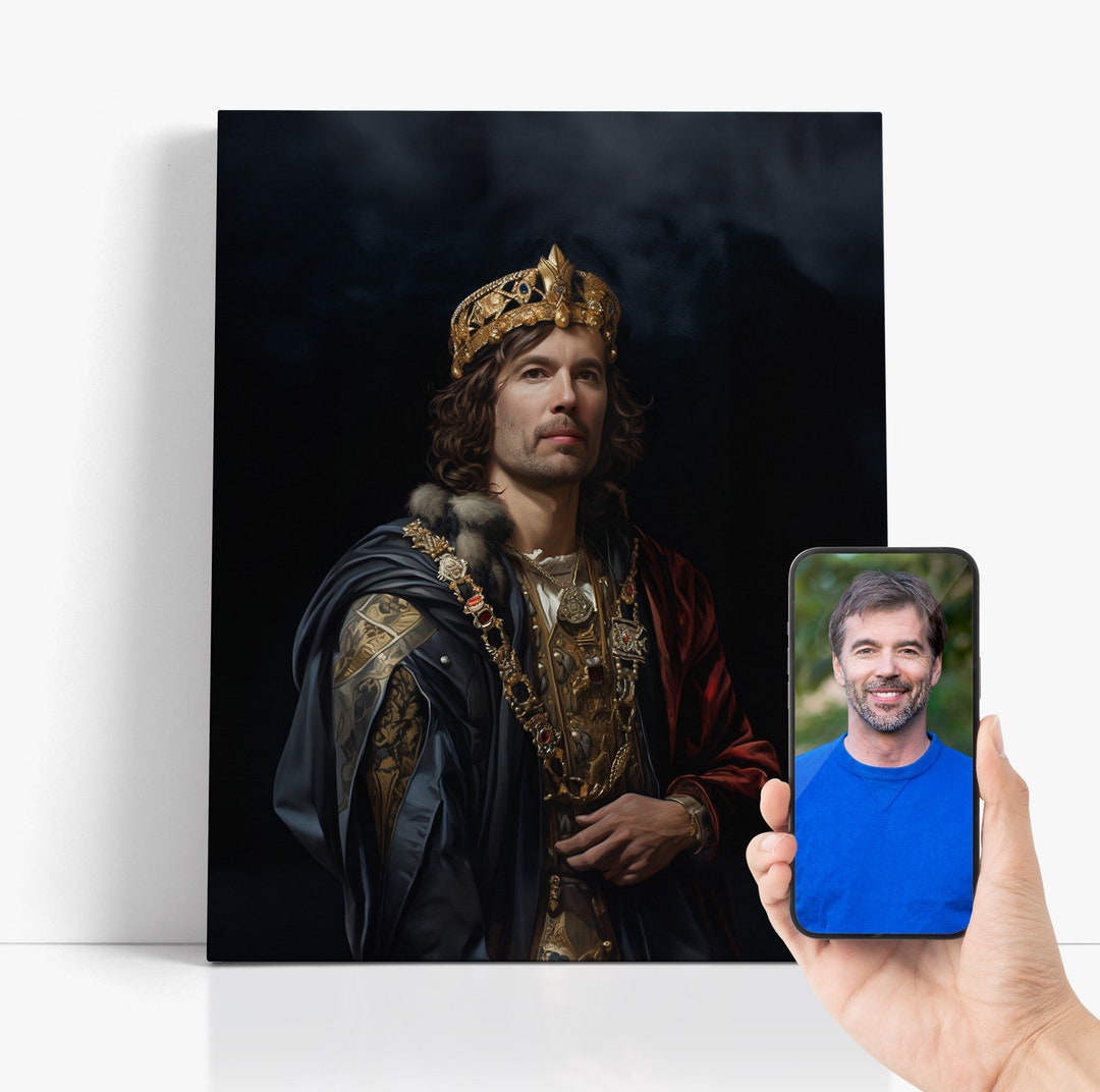 Custom Royal Couple Portrait From Picture, Custom Royal Family Portrait ...