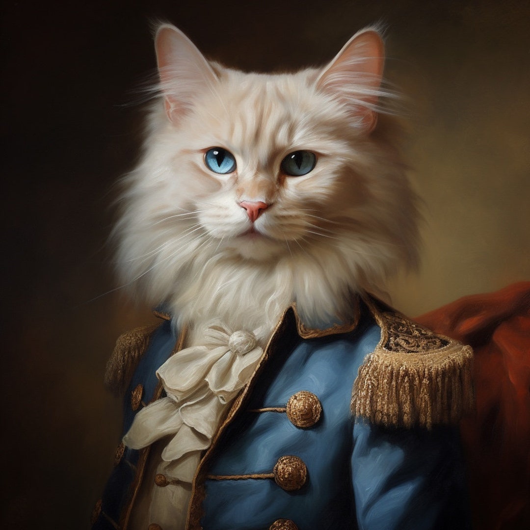 Custom Royal Dog and Cat Portrait Queen, Custom Royal Family Portrait ...
