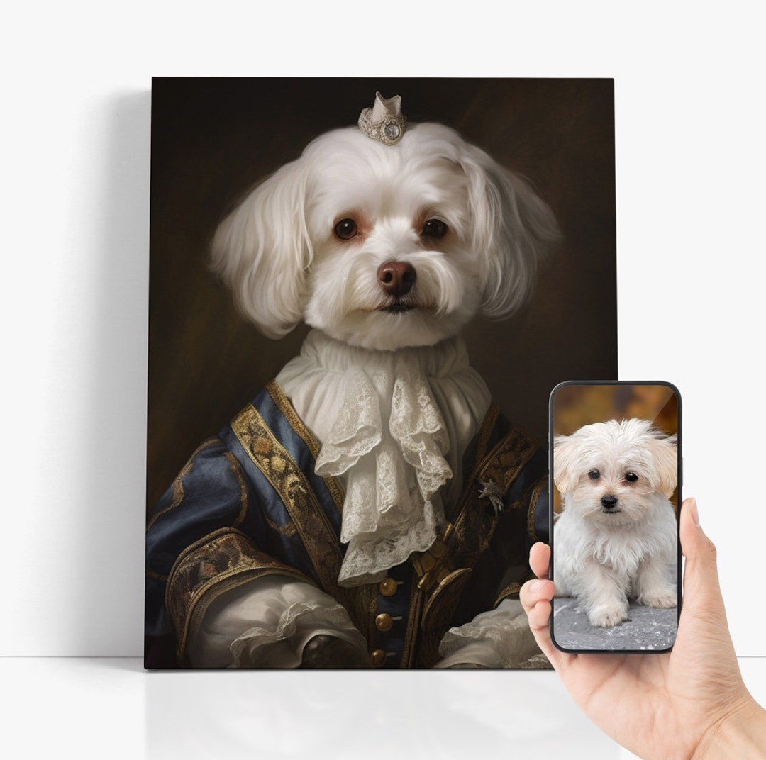 Custom Royal Dog and Cat Portrait Queen, Custom Royal Family Portrait ...