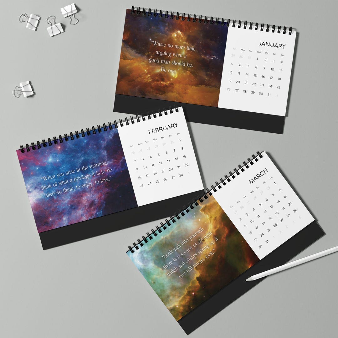 Inspirational 2025 Calendar Motivational Quotes & Art by Marcus ...