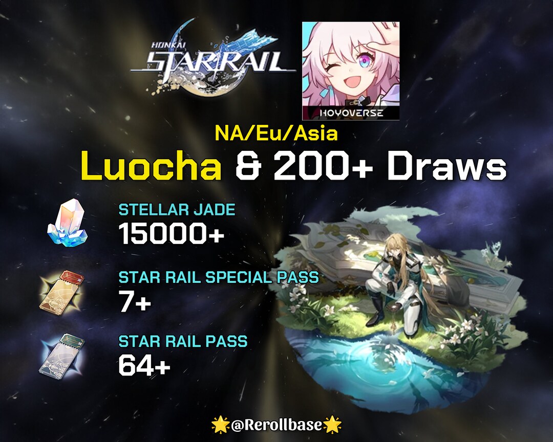 Honkaistarrail Reroll Luocha & 200 Draw ALL Server - Etsy UK