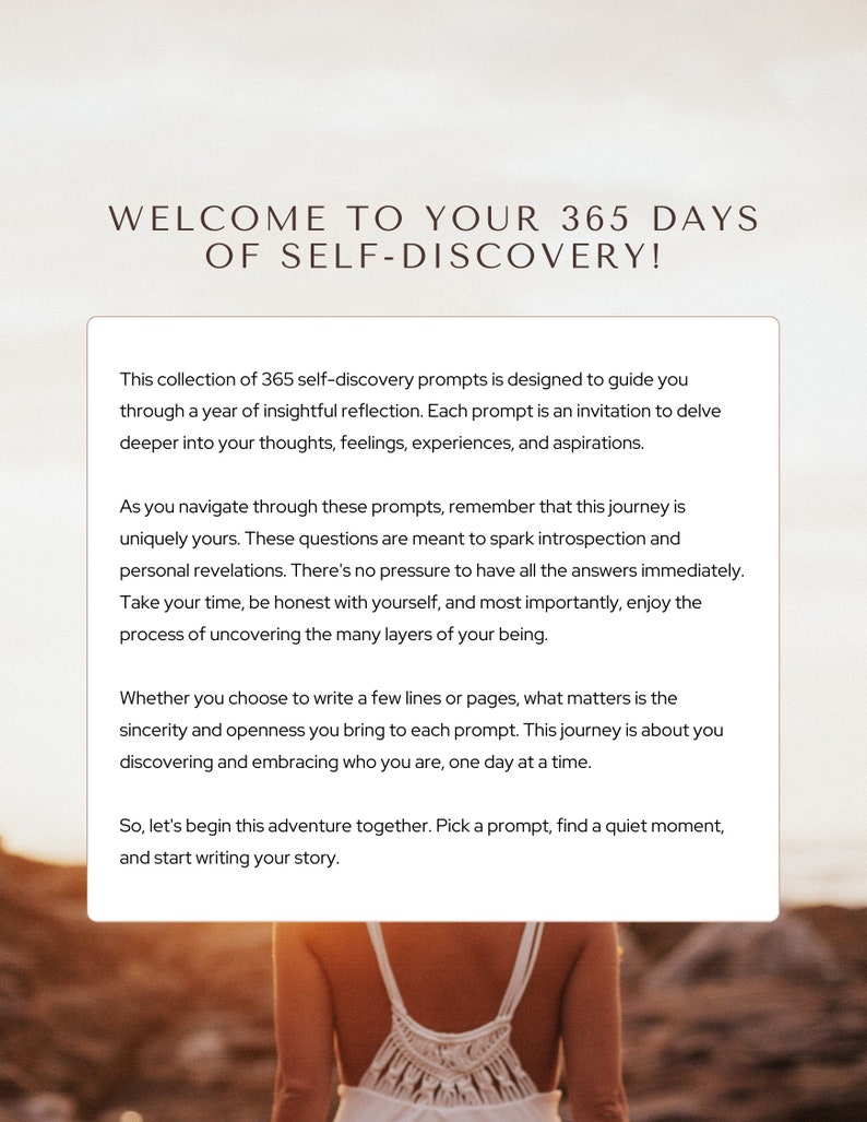 365 Journal Prompts for Self-discovering 2024 - Etsy
