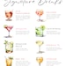 Signature Drinks Sign - Etsy