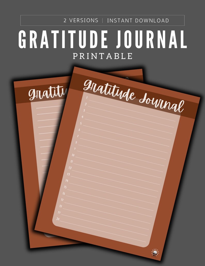 Gratitude Journal Printable - Etsy