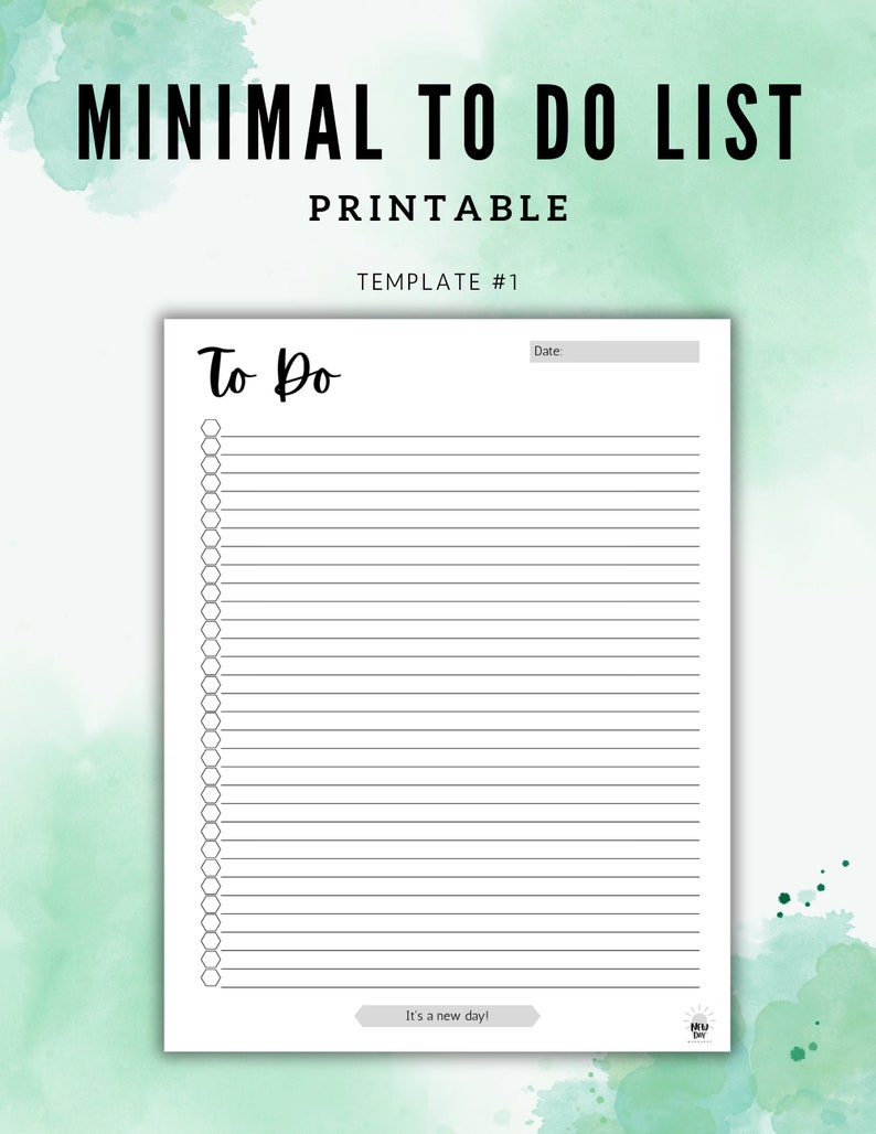 Minimal to Do List Printable - Etsy