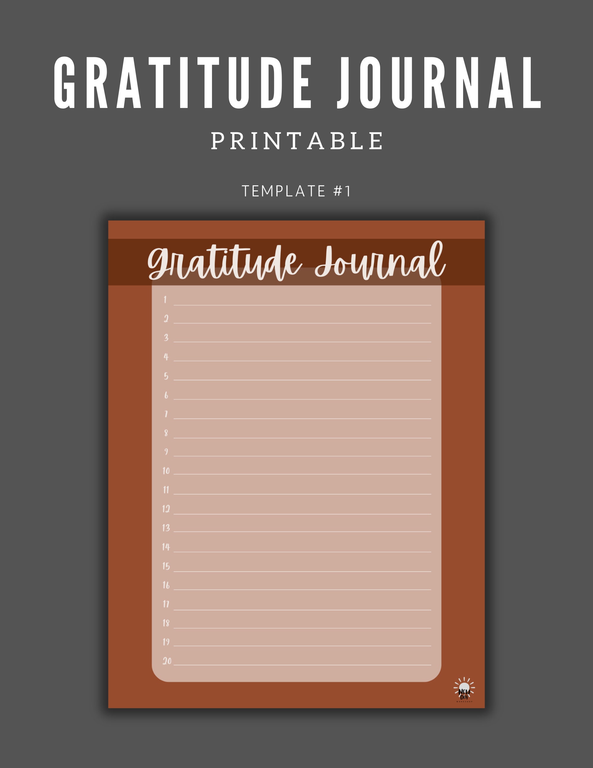 Gratitude Journal Printable - Etsy