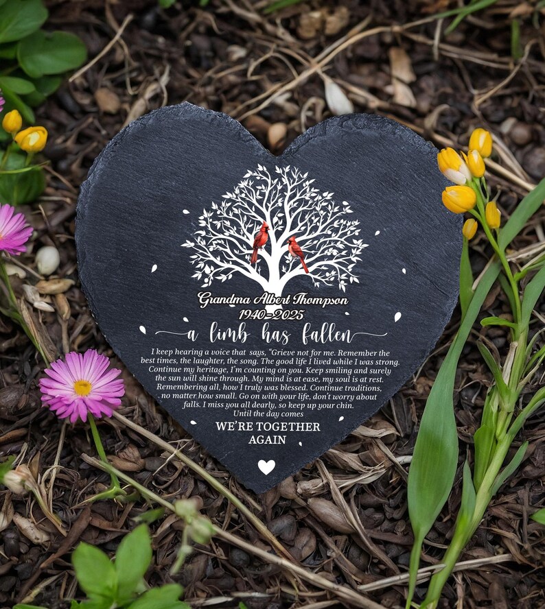 Personalized Cardinal Memorial Stone: Remembrance Gift for Home ...
