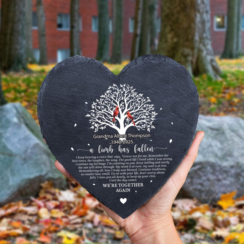 Personalized Cardinal Memorial Stone: Remembrance Gift for Home ...