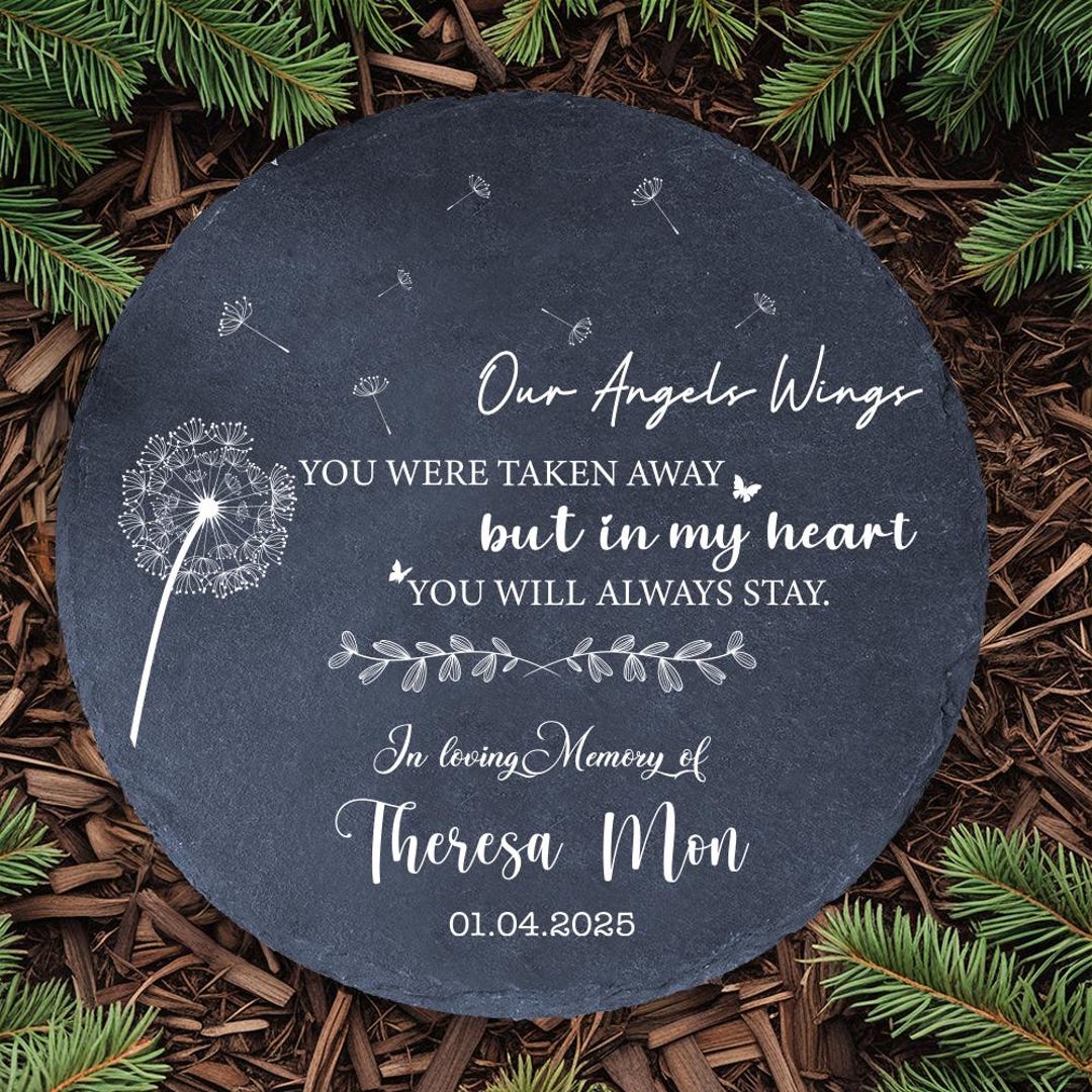 Personalized Memorial Stone,engraved Always and Forever in Our Hearts ...