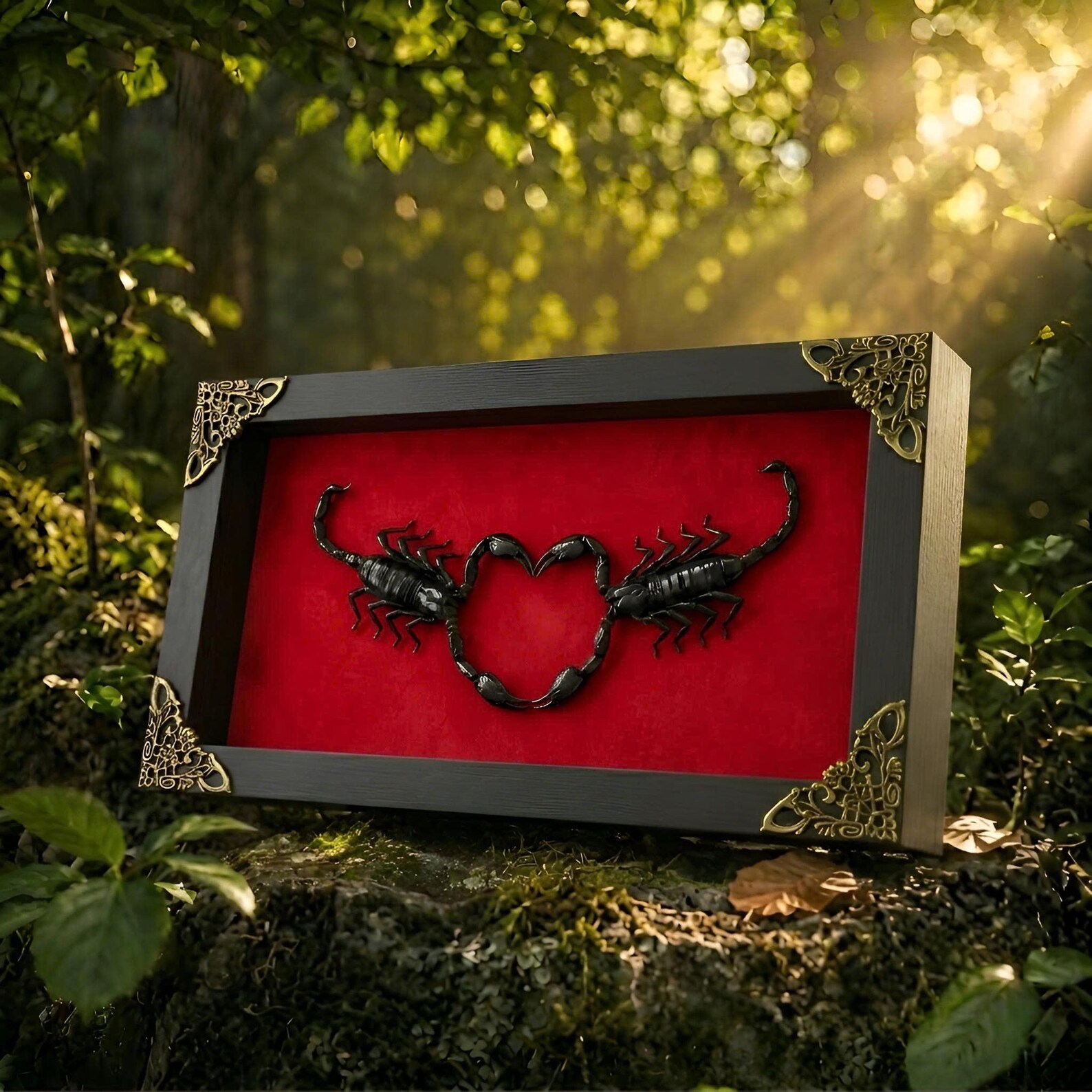 Gothic Heart Scorpion Art, Real Insect Wall Decor, Dark Academia Curio ...