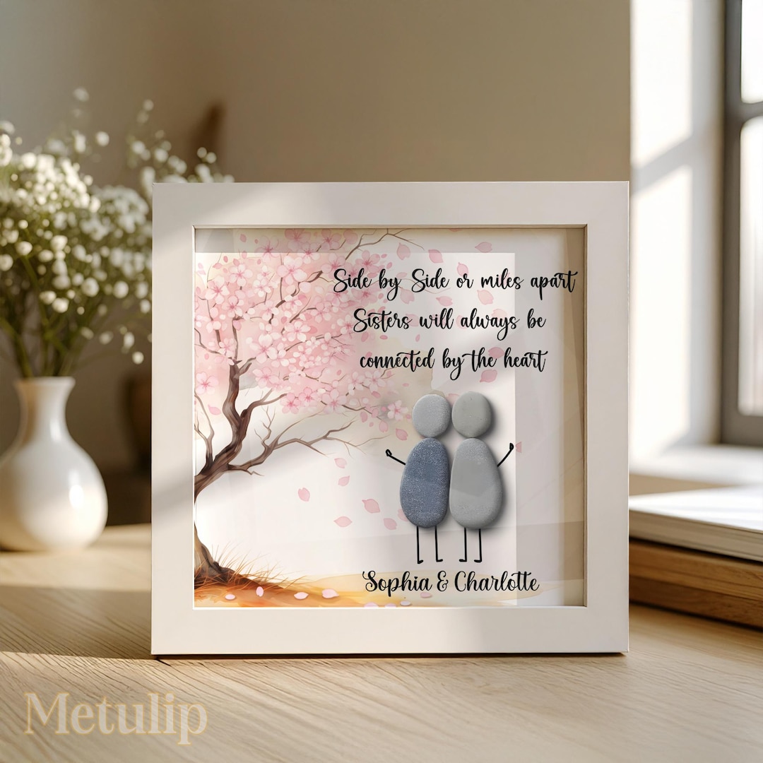 Personalized Sister Pebble Art Picture Frame,gift for Sister,pebble Art ...