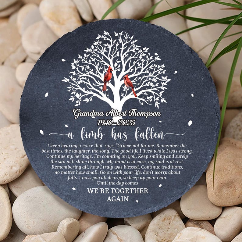 Personalized Cardinal Memorial Stone: Remembrance Gift for Home ...