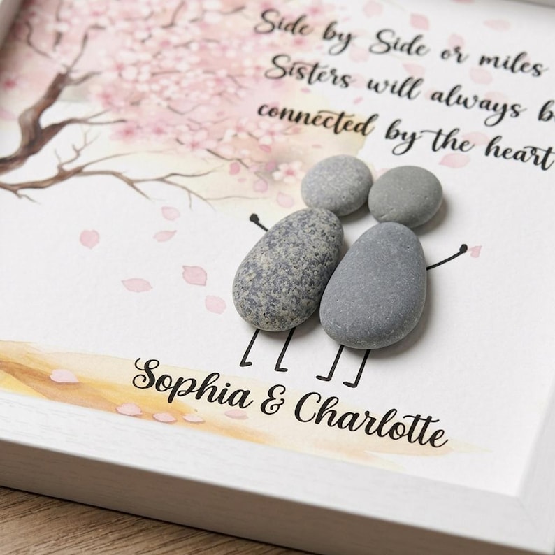 Personalized Sister Pebble Art Picture Frame,gift for Sister,pebble Art ...