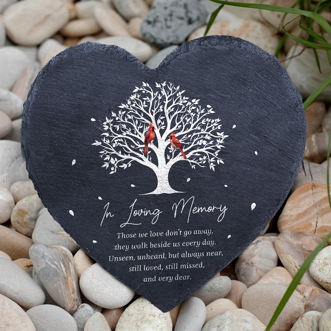 Personalized Cardinal Memorial Stone: Remembrance Gift for Home ...