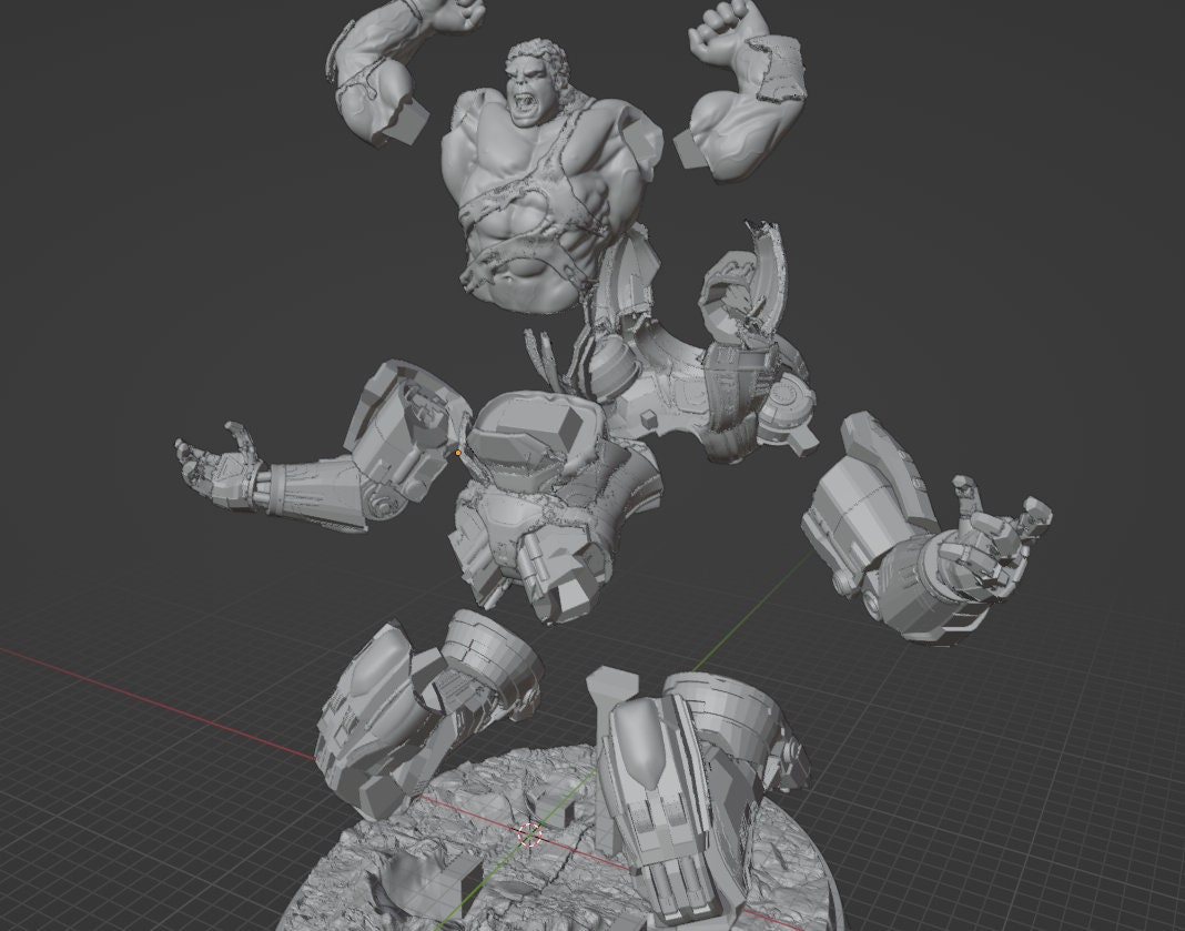 Hulk Breaking Out of Hulkbuster 3D STL File - Etsy