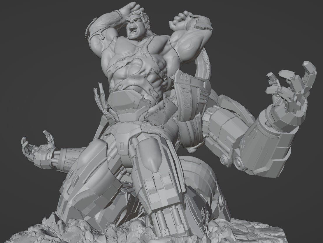 Hulk Breaking Out of Hulkbuster 3D STL File - Etsy