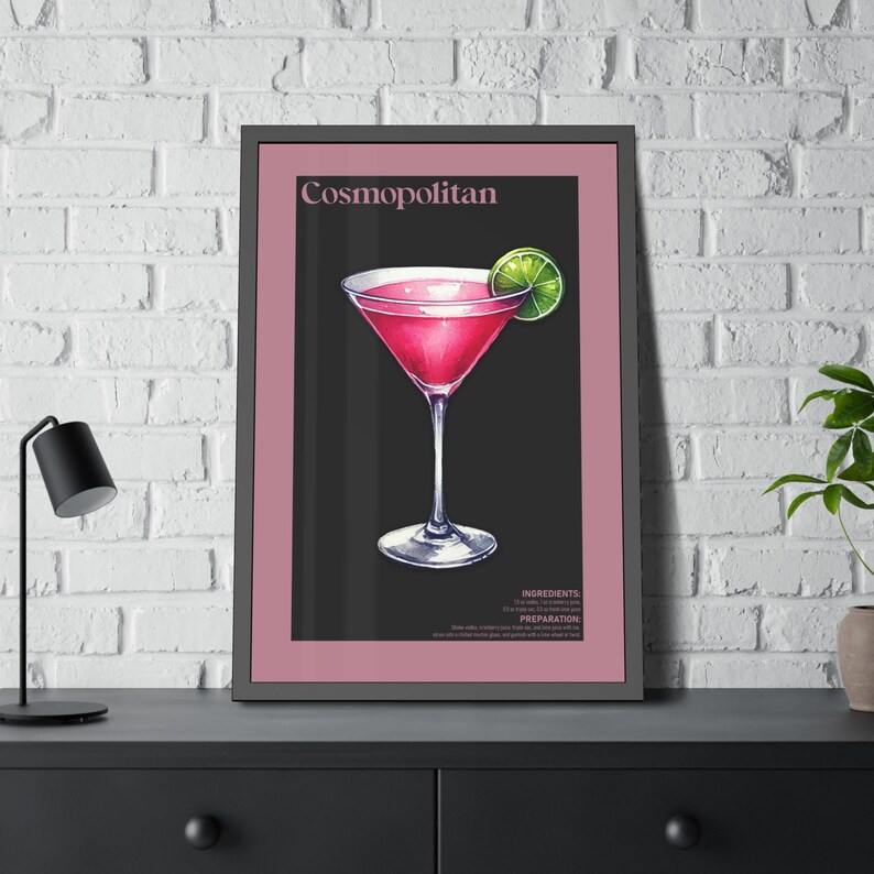 Bar Cocktail Poster Signs, Bar Wall Art Decor, Mixed Drink Wall Art ...
