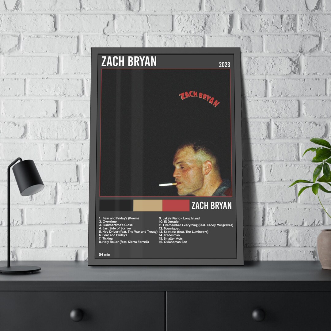 PHYSICAL Zach Bryan, Zach Bryan Album Poster, Album Cover Poster ...